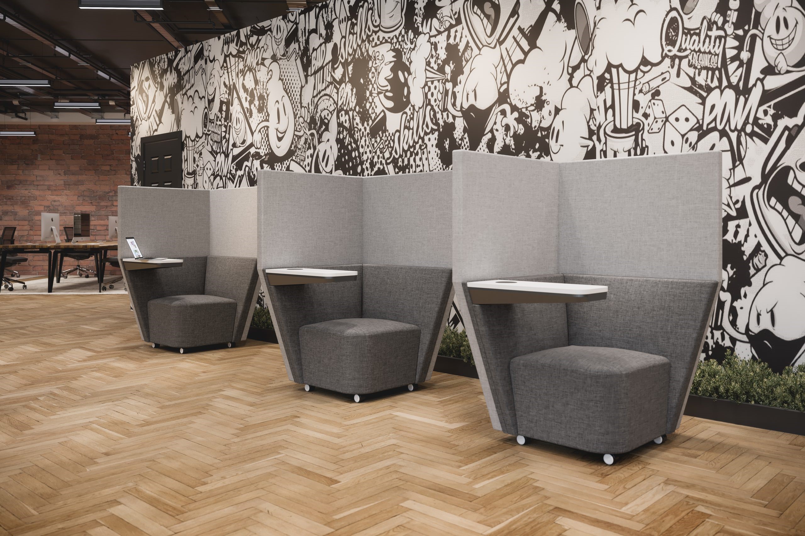 Connection Deski Mobile Workbay | Office Furniture Scene