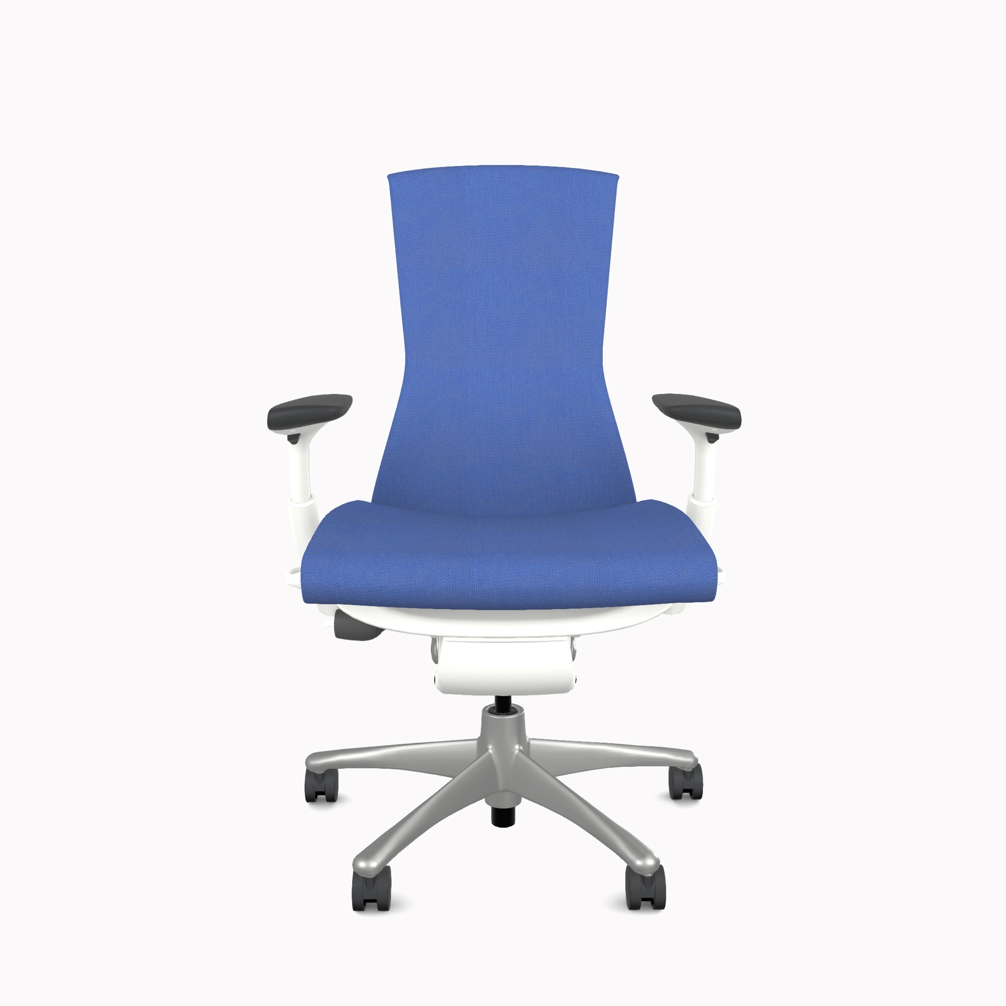 Herman Miller Embody Chair (White Frame, Titanium Base, Berry Blue ...