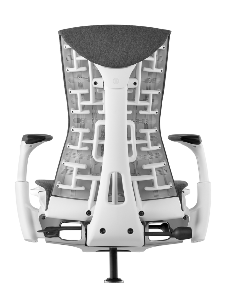 Herman Miller Embody Chair (White Frame, Polished Base, Medley Bayou ...