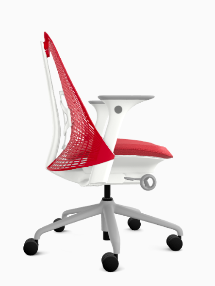 Herman Miller SAYL Chair in stock Red/White | Office Furniture Scene