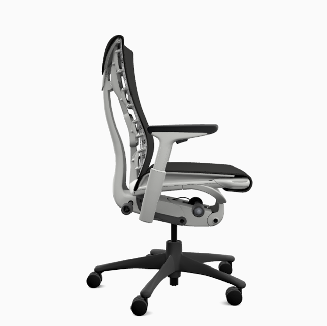 Herman Miller Embody Chair (White Frame, Graphite Base, Rhythm Black ...